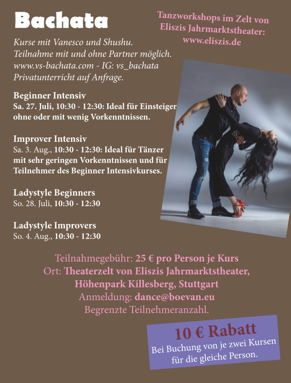 Vanesco & Shushu Bachata Unterricht und Shows in Zürich